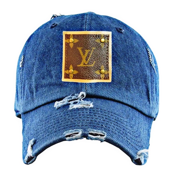 Yoga Bitch | Accessories | Upcycled Denim Distressed Baseball Cap ...